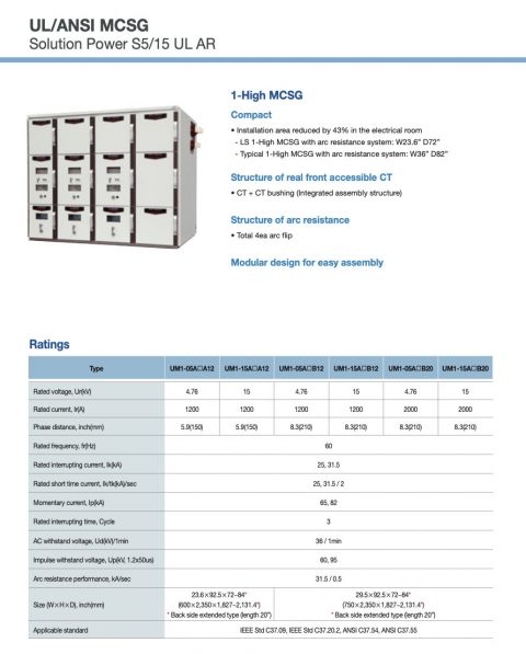 MCSG (Metal Clad Swtichgear) - LSElectric
